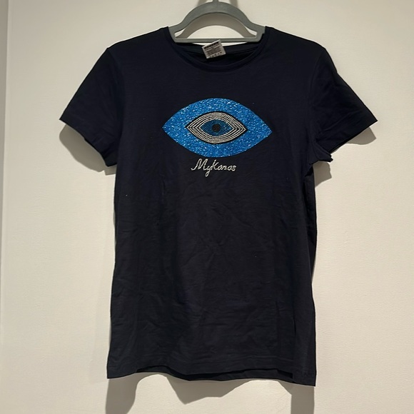 Greek Collection | Tops | Greek Collection Ladies Mykonos Evil Eye Top ...